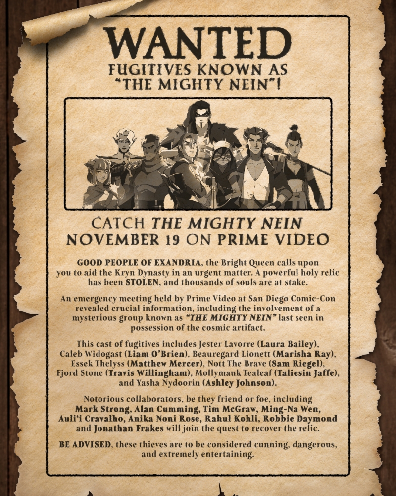 SDCC: Critical Role's 'Mighty Nein' Reveals Character Art, Premiere ...