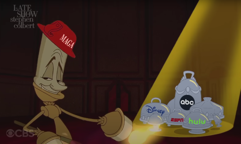 « The Late Show » répond à la suspension de Jimmy Kimmel avec un riff animé de « Be Our Guest ...